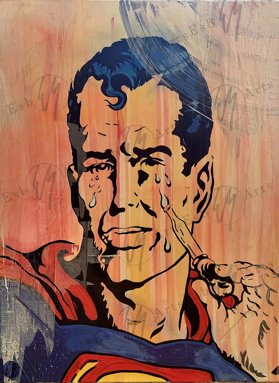 Transparency .... Superman's Alligator Tears / Original Painting - Etsy