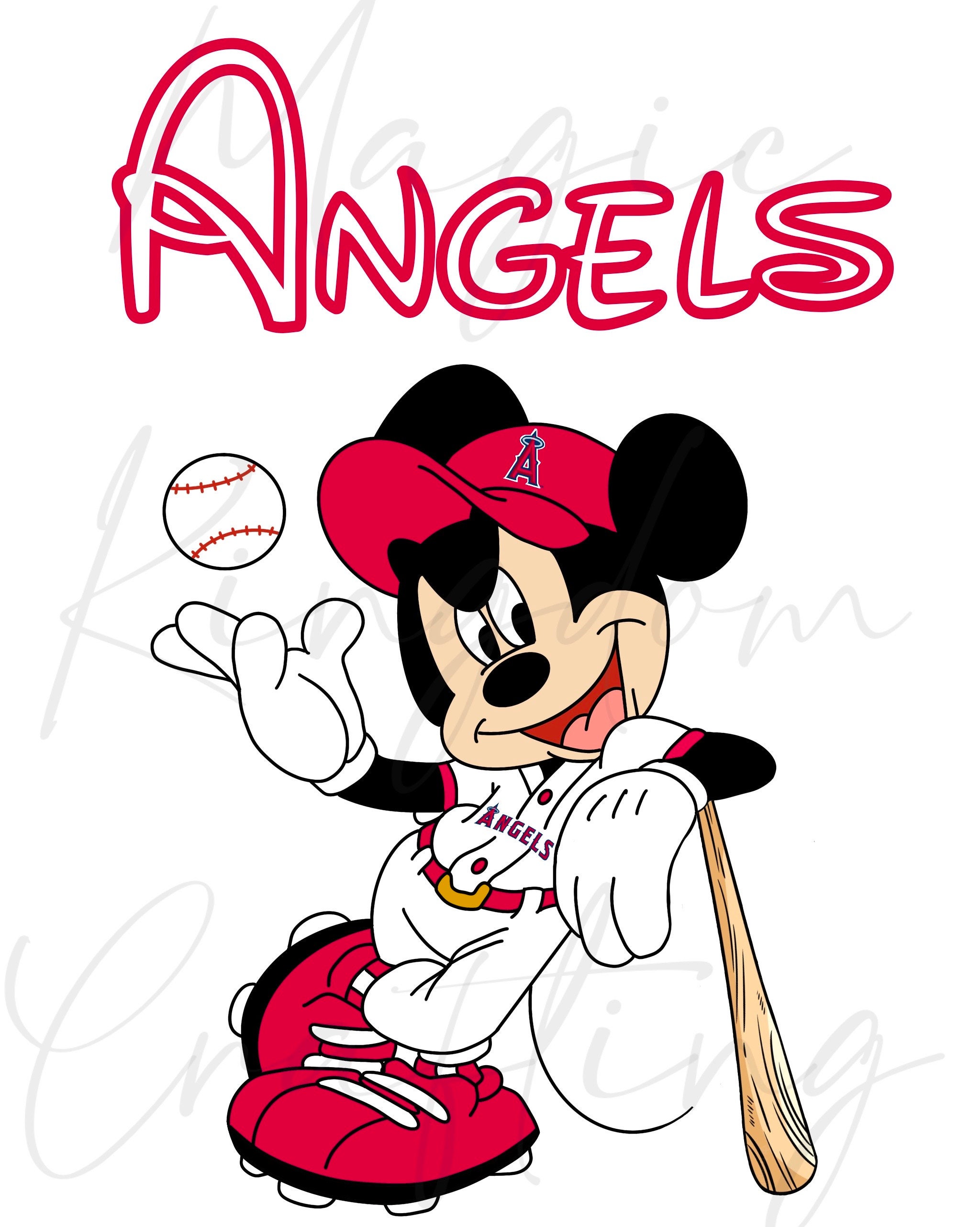 Baseball Mickey Angels Digital Download PNG Design, Baseball Fan, LA - Etsy
