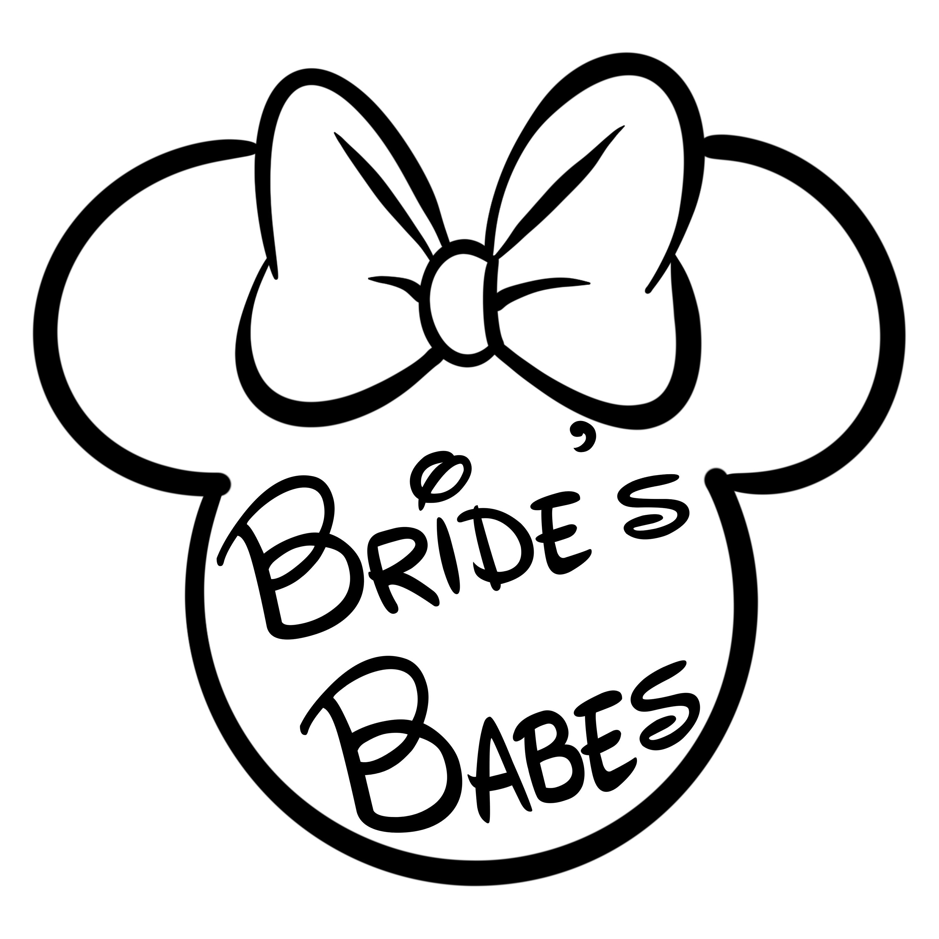 Minnie Bride Minnie Bridesmaid Bride PNG Bride Bachelorette - Etsy
