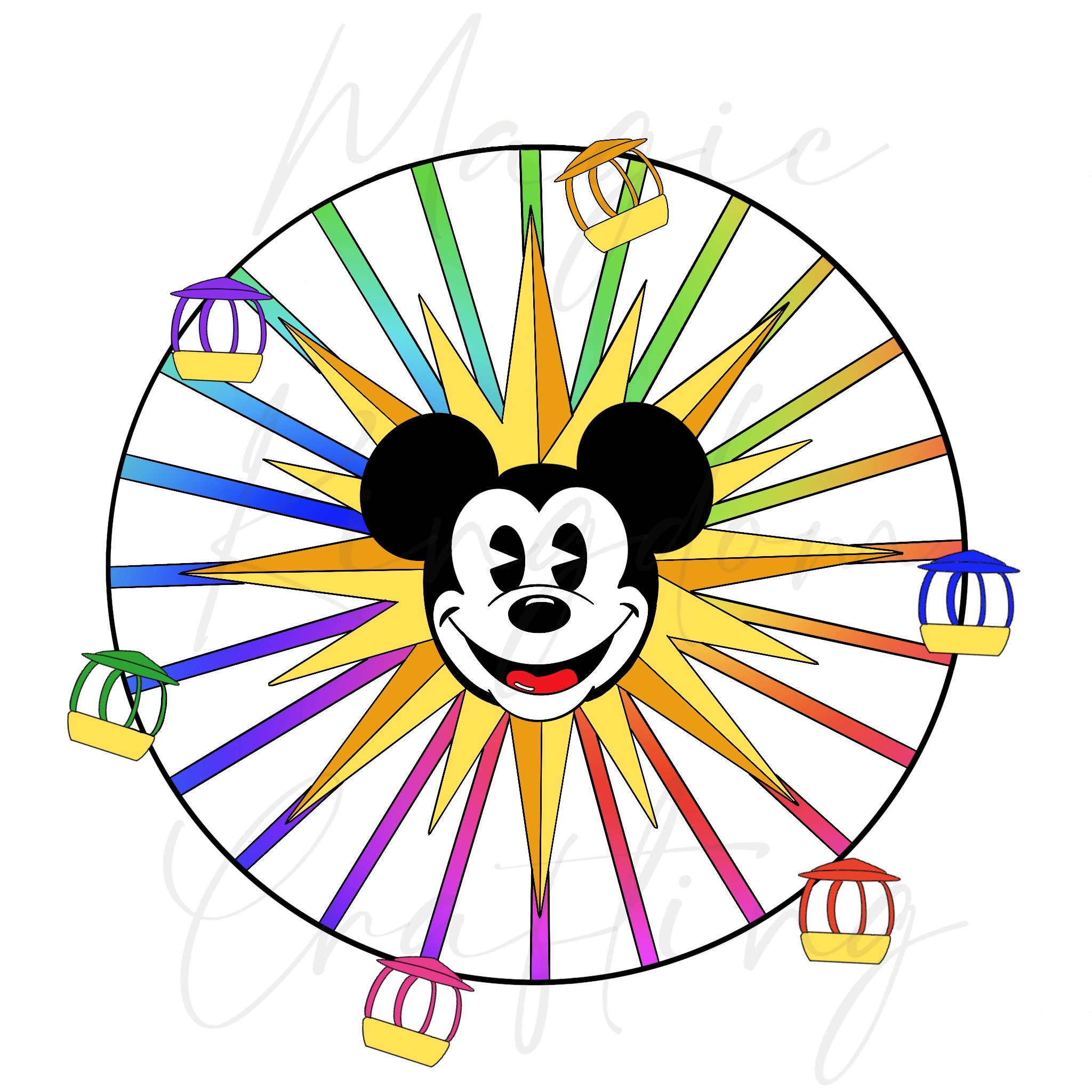California Adventure Fun Wheel Mouse Digital Download PNG Design, Pixar ...