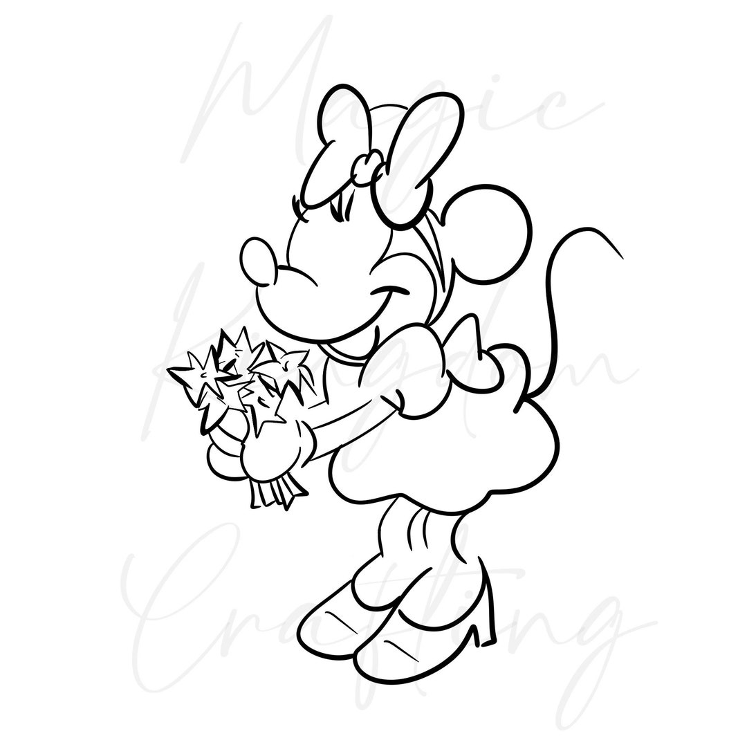 Minnie Line Art, Line Art, Minnie, Line Design, Mouse Design, PNG - Etsy