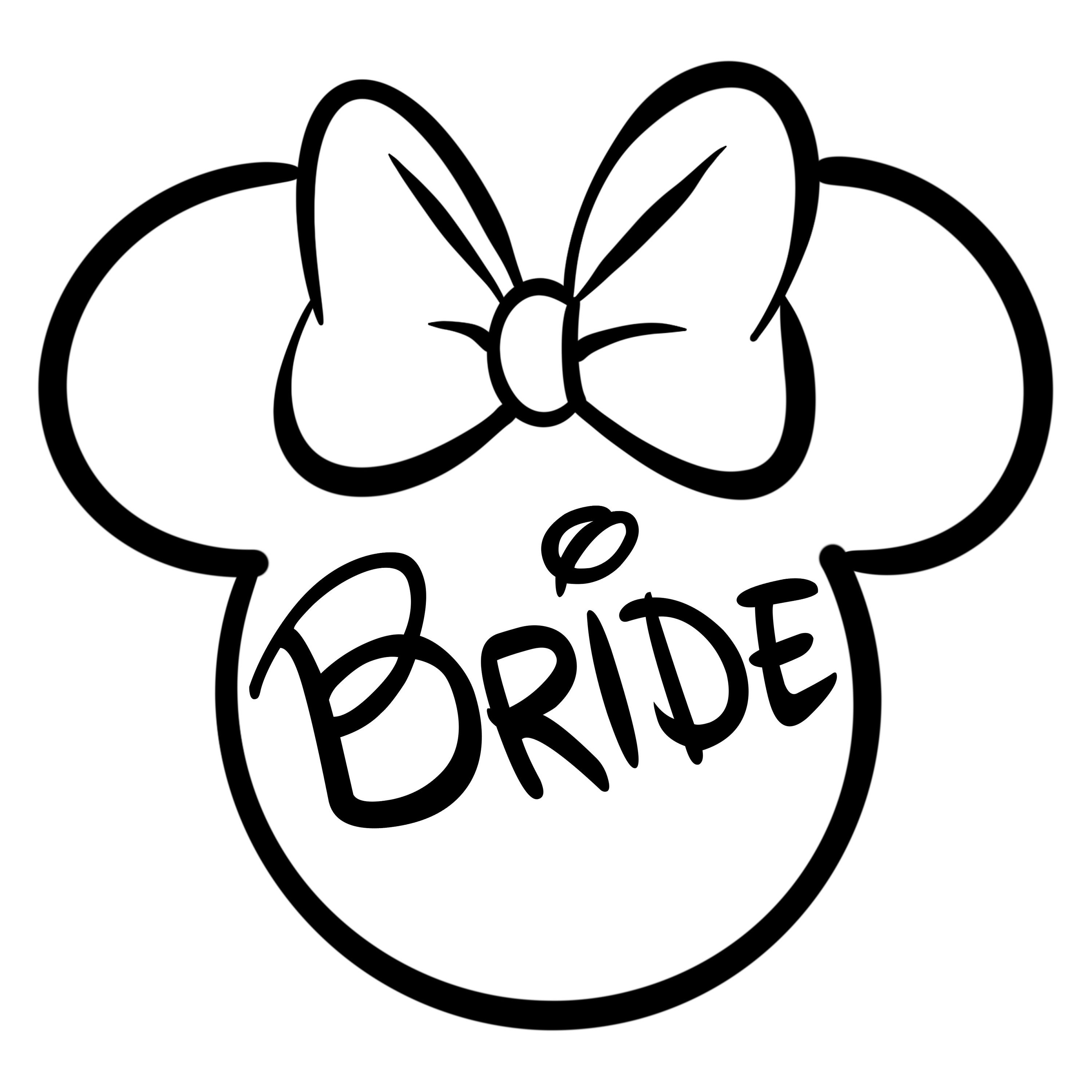 Minnie Bride Minnie Bridesmaid Bride PNG Bride Bachelorette - Etsy