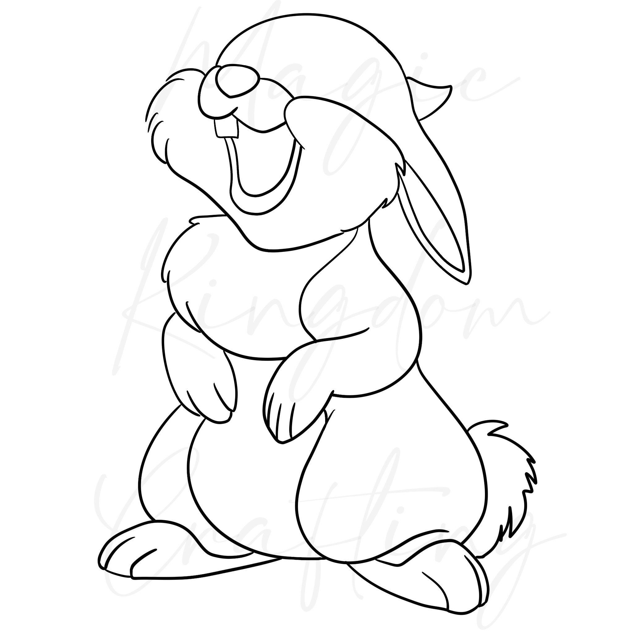 Thumper Art Line Art Thumper Line Design Bambi Bambi - Etsy