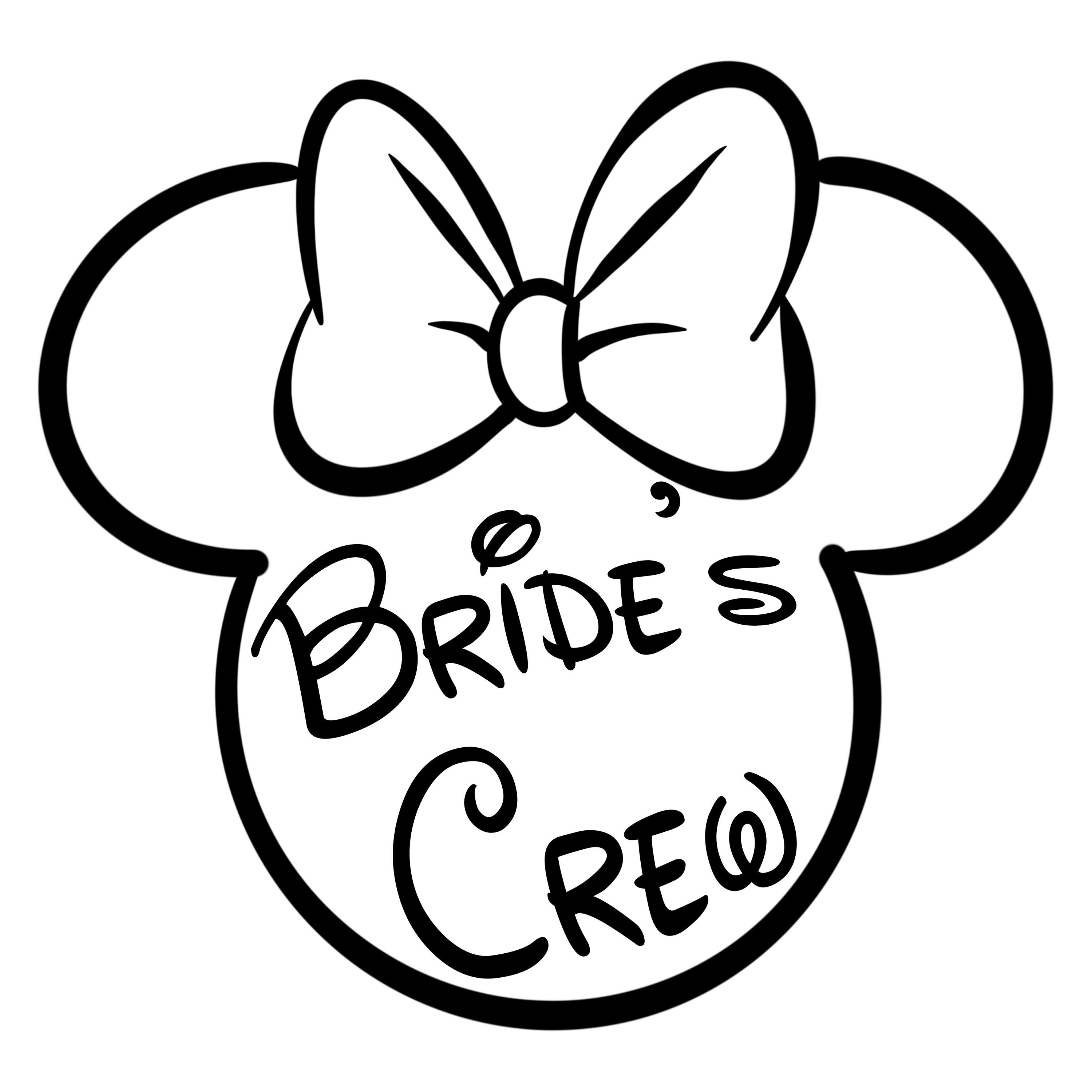 Minnie Bride Minnie Bridesmaid Bride PNG Bride Bachelorette - Etsy