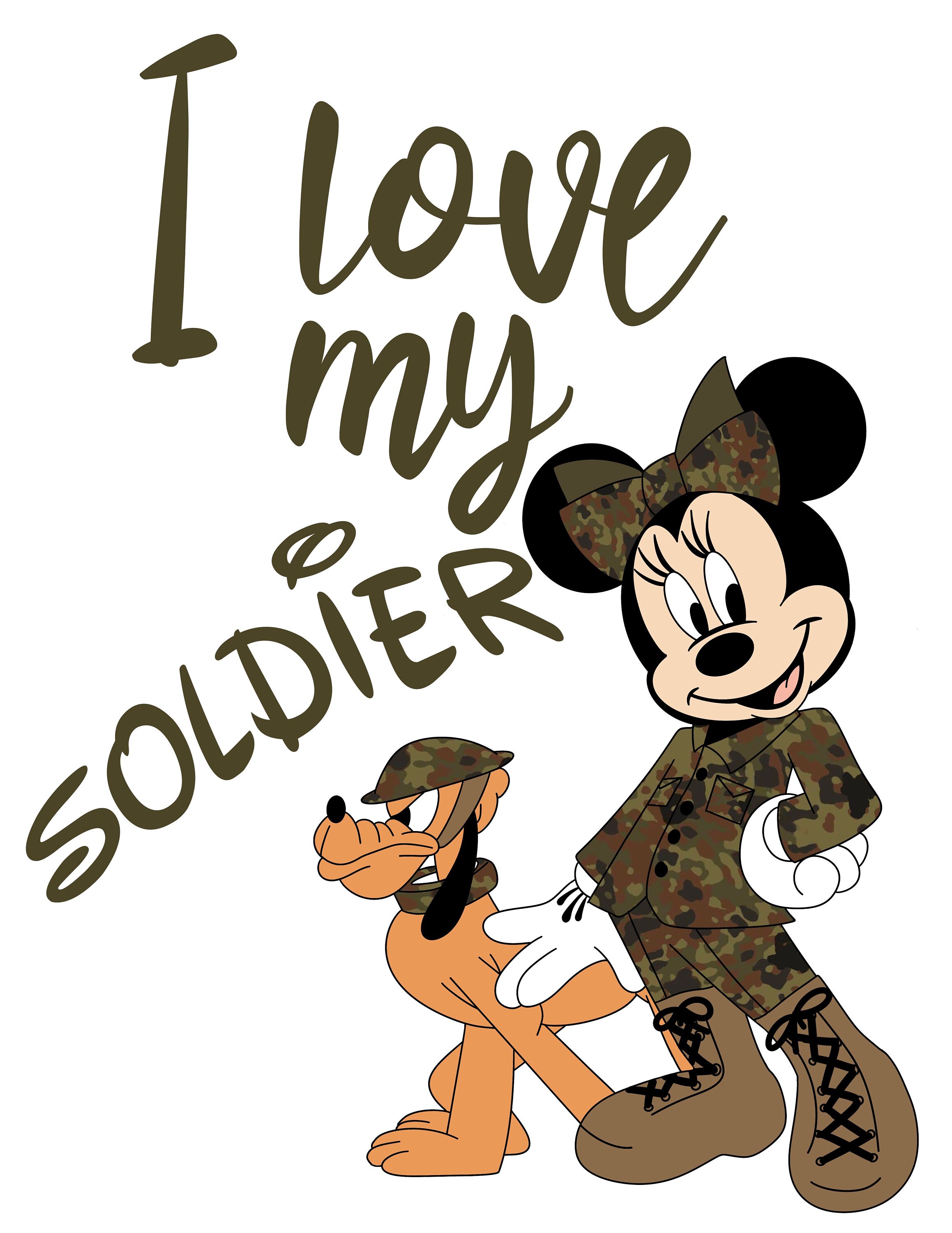 Military MP, Air Force, Marines, Army, Minnie Mouse Digital Download ...