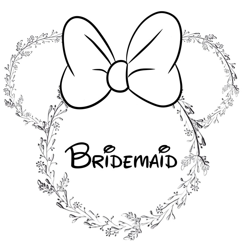 Minnie Bride Minnie Bridesmaid Bride PNG Bride Bachelorette - Etsy