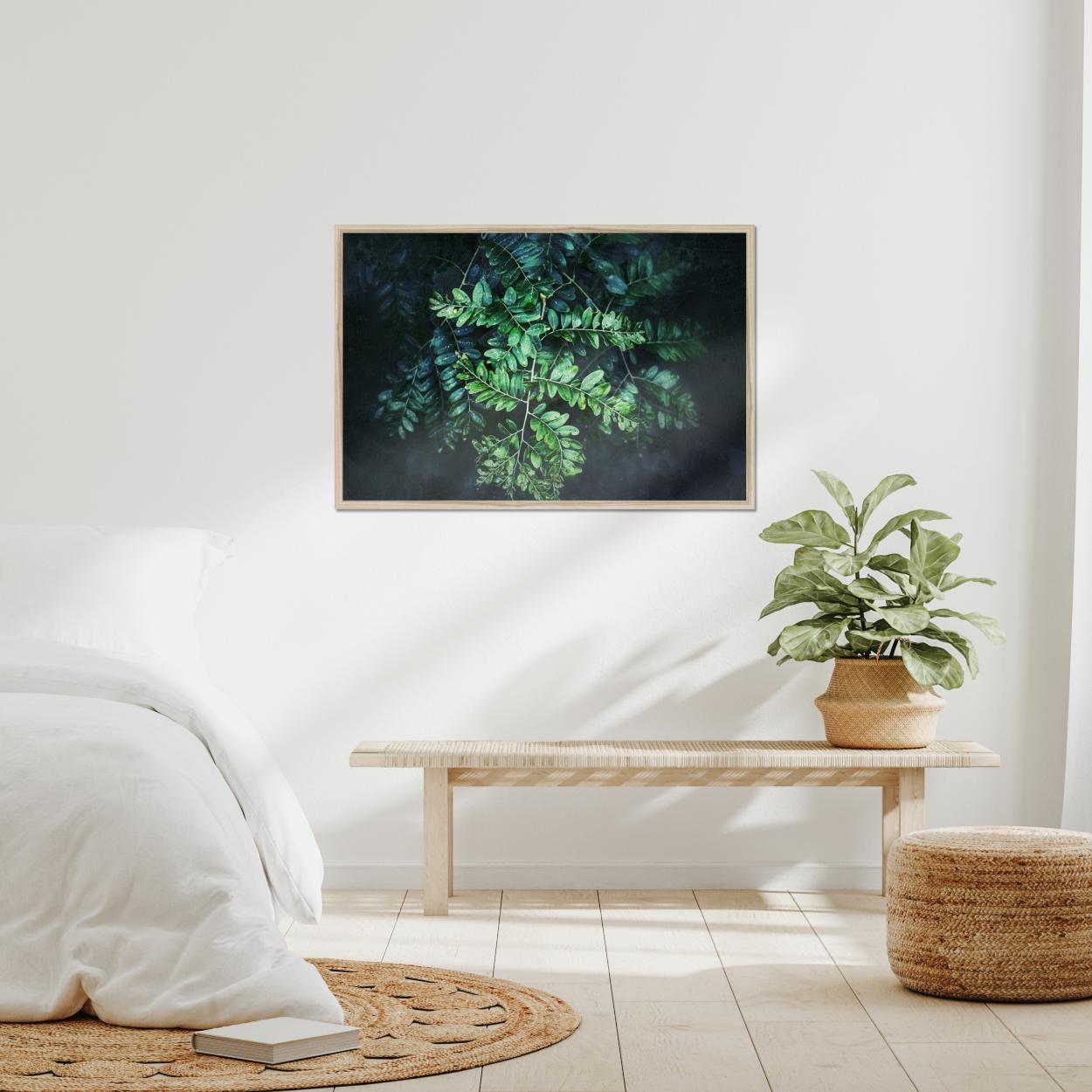 Ombre Tree Wall Art – Green Gradient Foliage Print, Botanical Nature ...