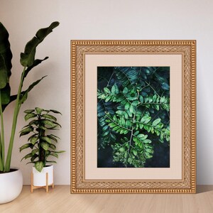 Ombre Tree Wall Art – Green Gradient Foliage Print, Botanical Nature ...