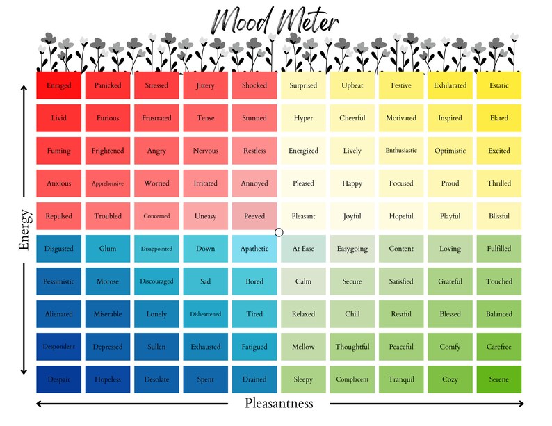 Mood Meter for Understanding and Regulating Emotions - Etsy
