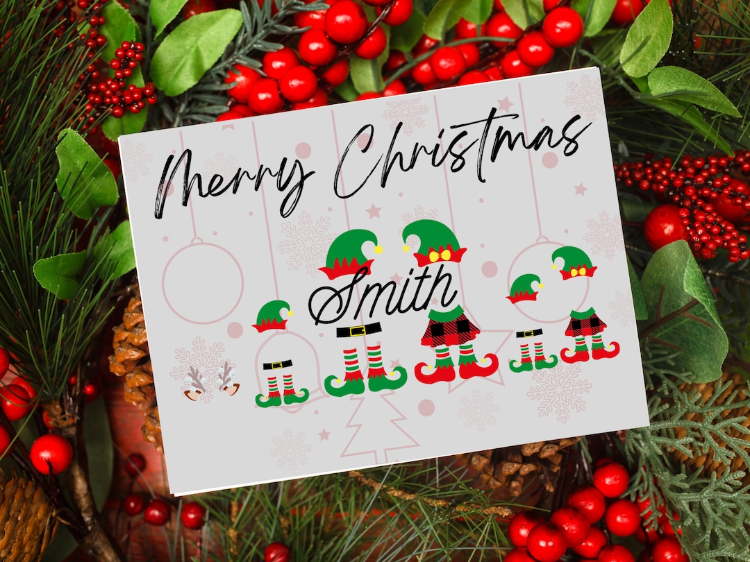 Custom Digital Christmas Cards, Personalized Family Holiday Cards ...