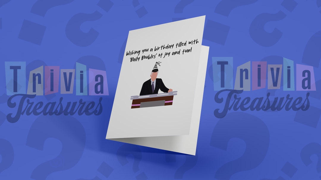 Jeopardy Birthday Card - Quiz Themed Birthday - Cute Birthday Card ...