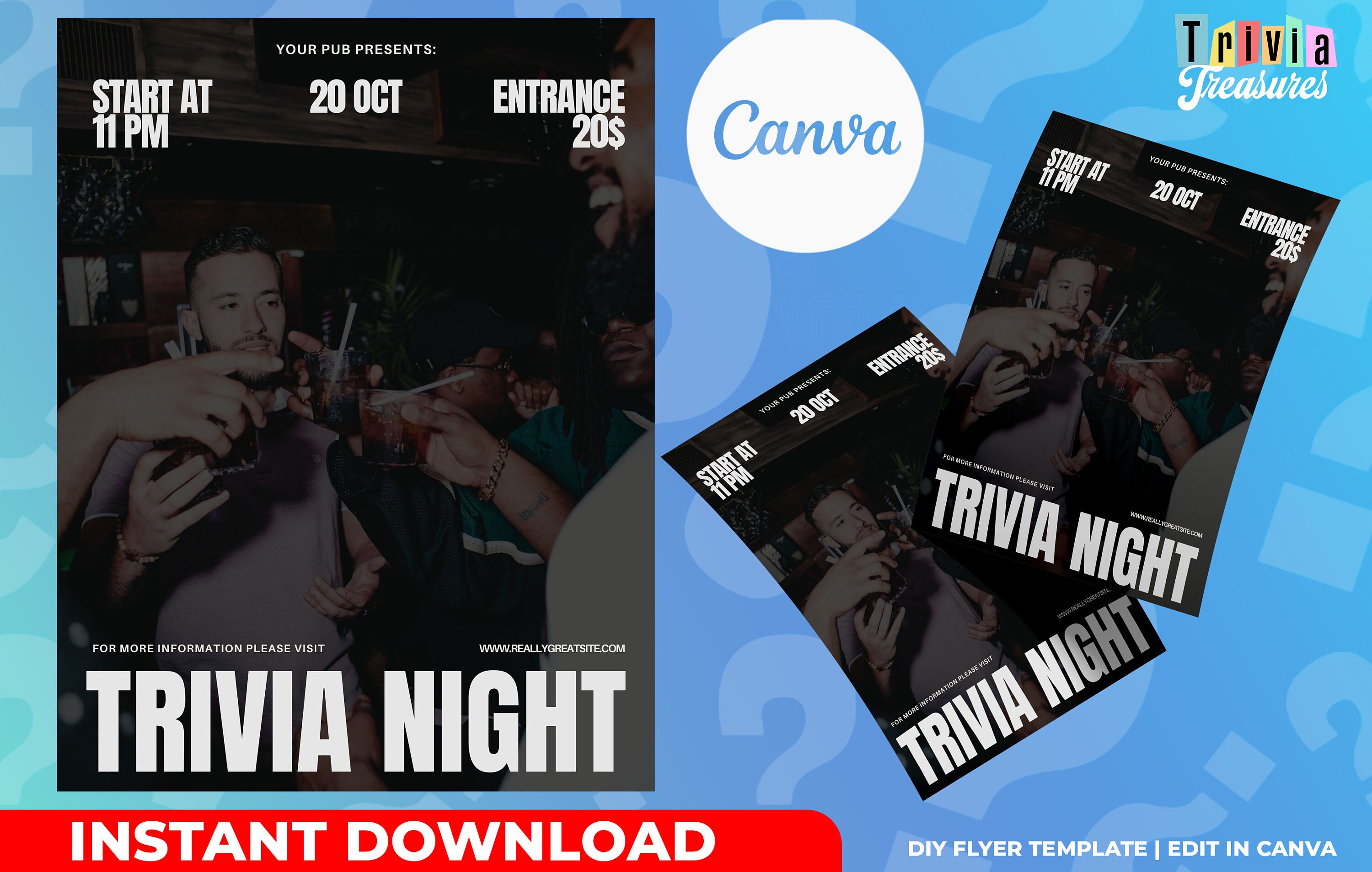 Trivia Night Flyer Pub Night Flyer Event Flyer Customize - Etsy