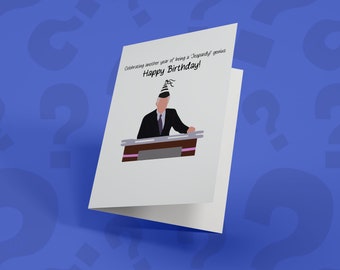 Jeopardy Birthday Card - Quiz Themed Birthday - Cute Birthday Card ...
