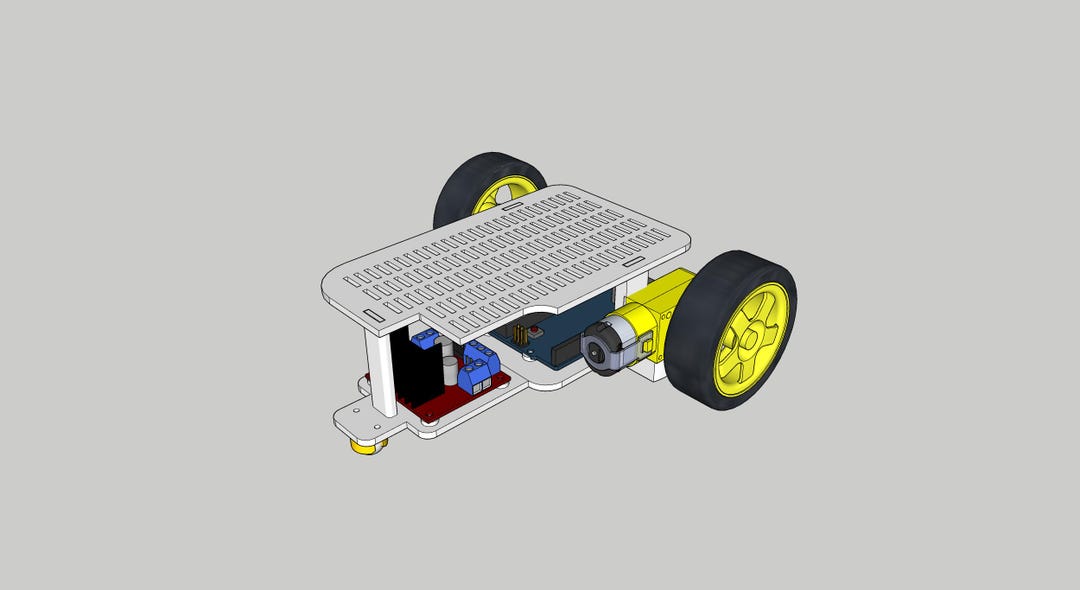 DIY Robotics Car Chassis Kit & Learning Platform : Dual Motor, Caster ...