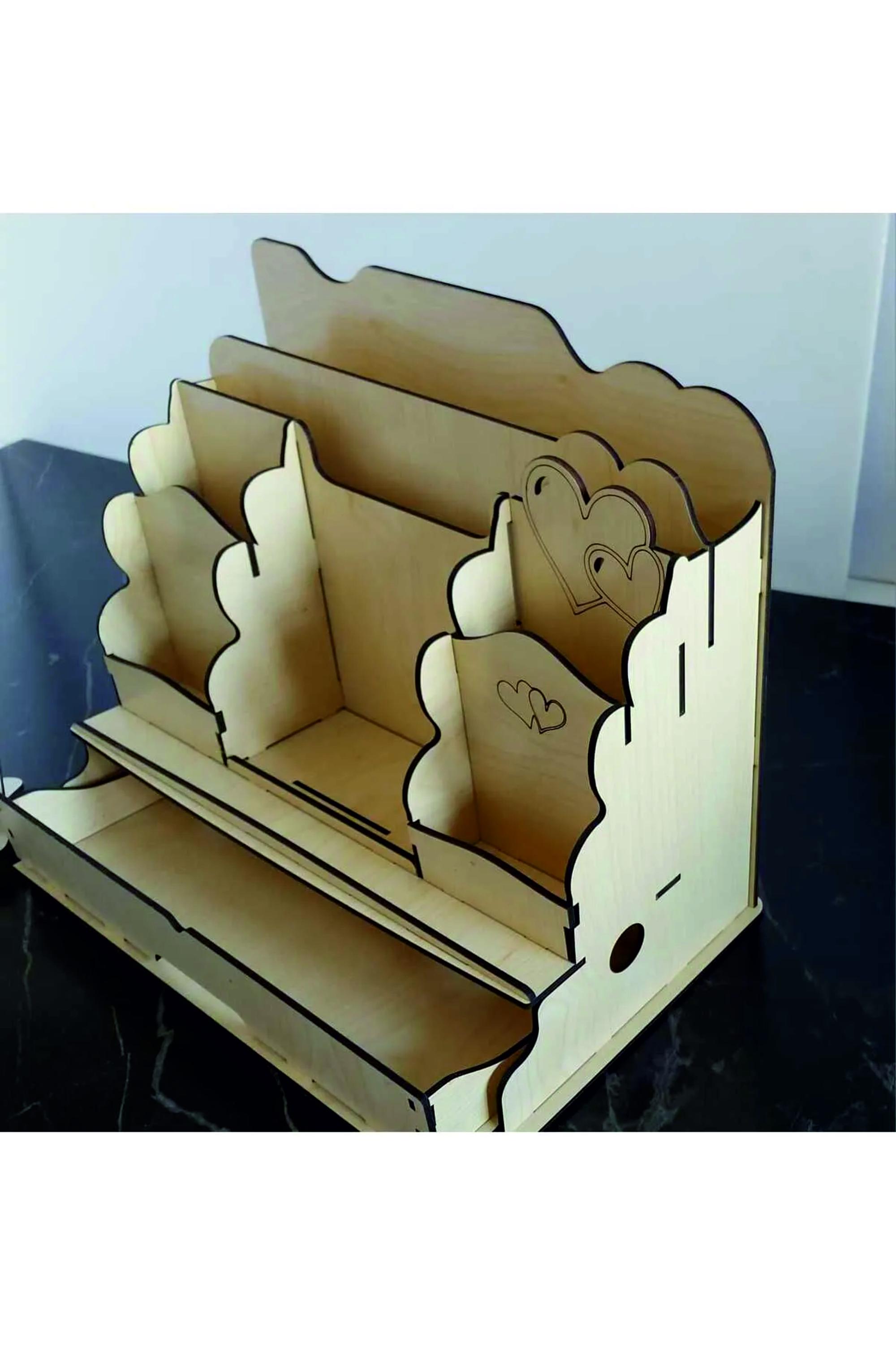 DIY Organizer Laser Cut easy Assembly Design-customizable Heart Shaped ...
