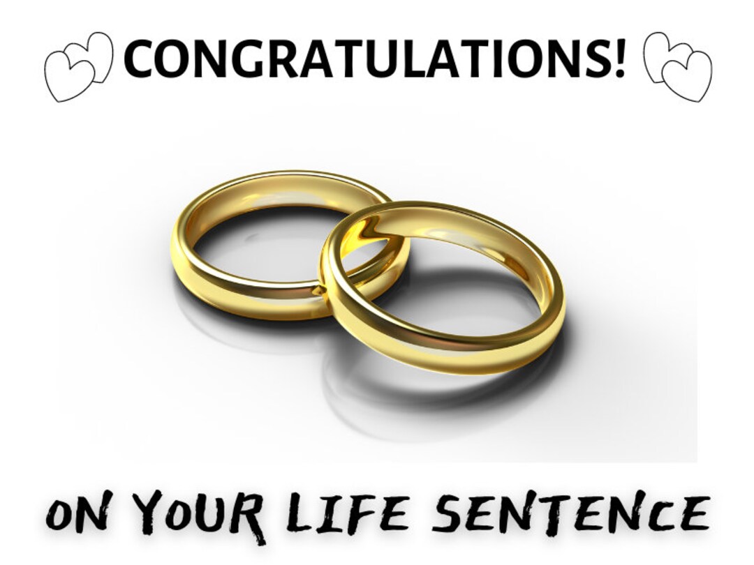 Marriage is a Life Sentence - Etsy