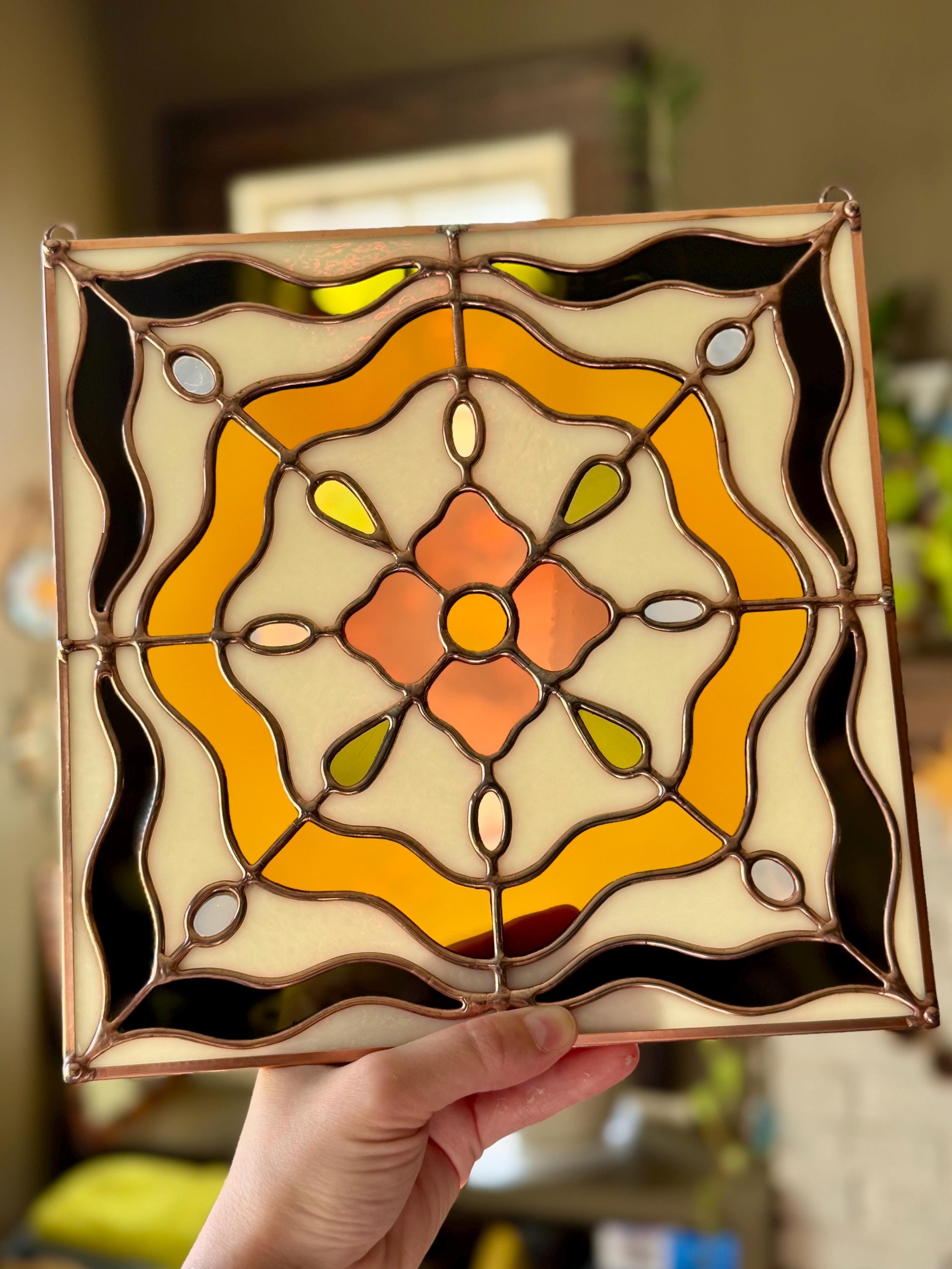 Spanish Tile Panel Stained Glass Pattern | DIGITAL DOWNLOAD - Etsy