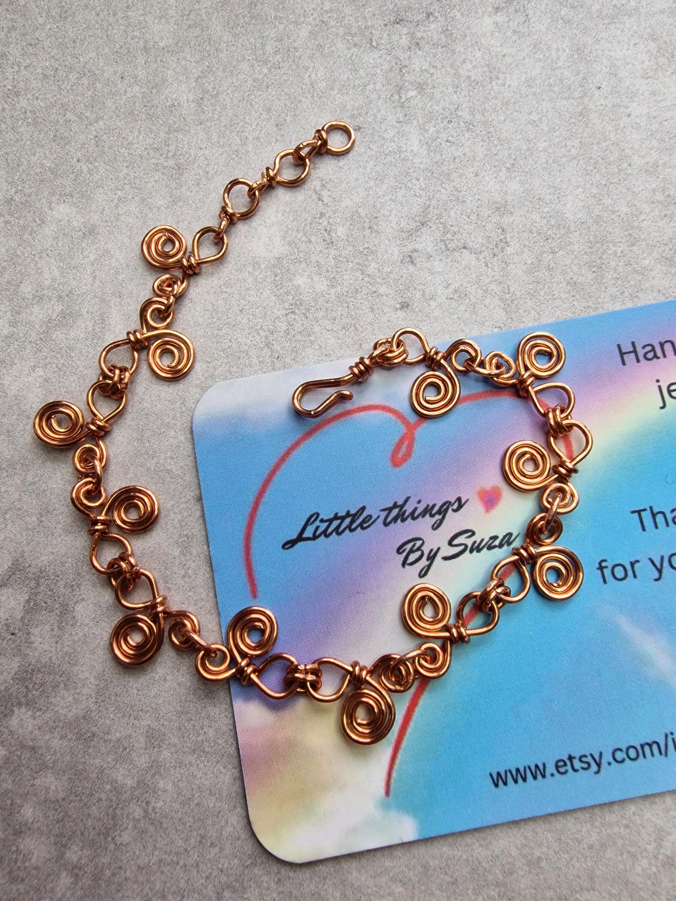 Bracelet, Lovely Handmade Copper Wire Bracelet, Christmas Gift ...