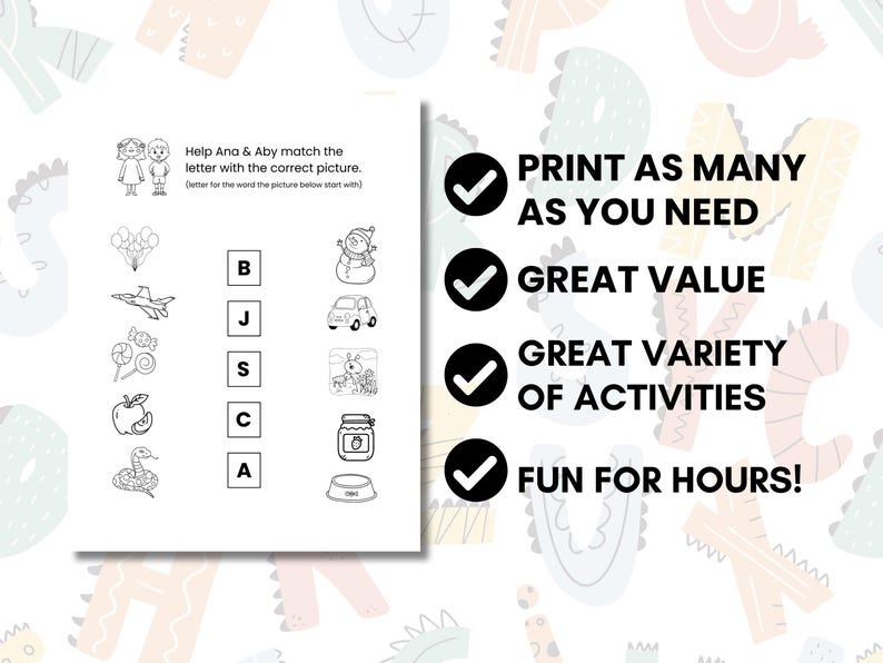 Alphabet Numbers Tracing Learning Activities Printable Bundles Learn to ...