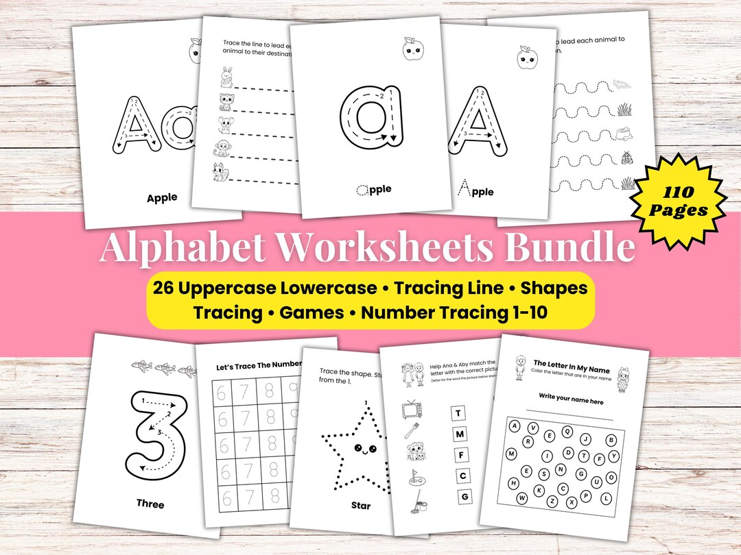 Big ABC Tracing Activities Bundle Handwriting Practice for Preschool ...