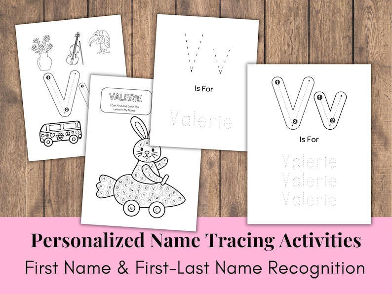 Personalized Name Tracing Worksheets: Handwriting Practice (PDF) - Etsy