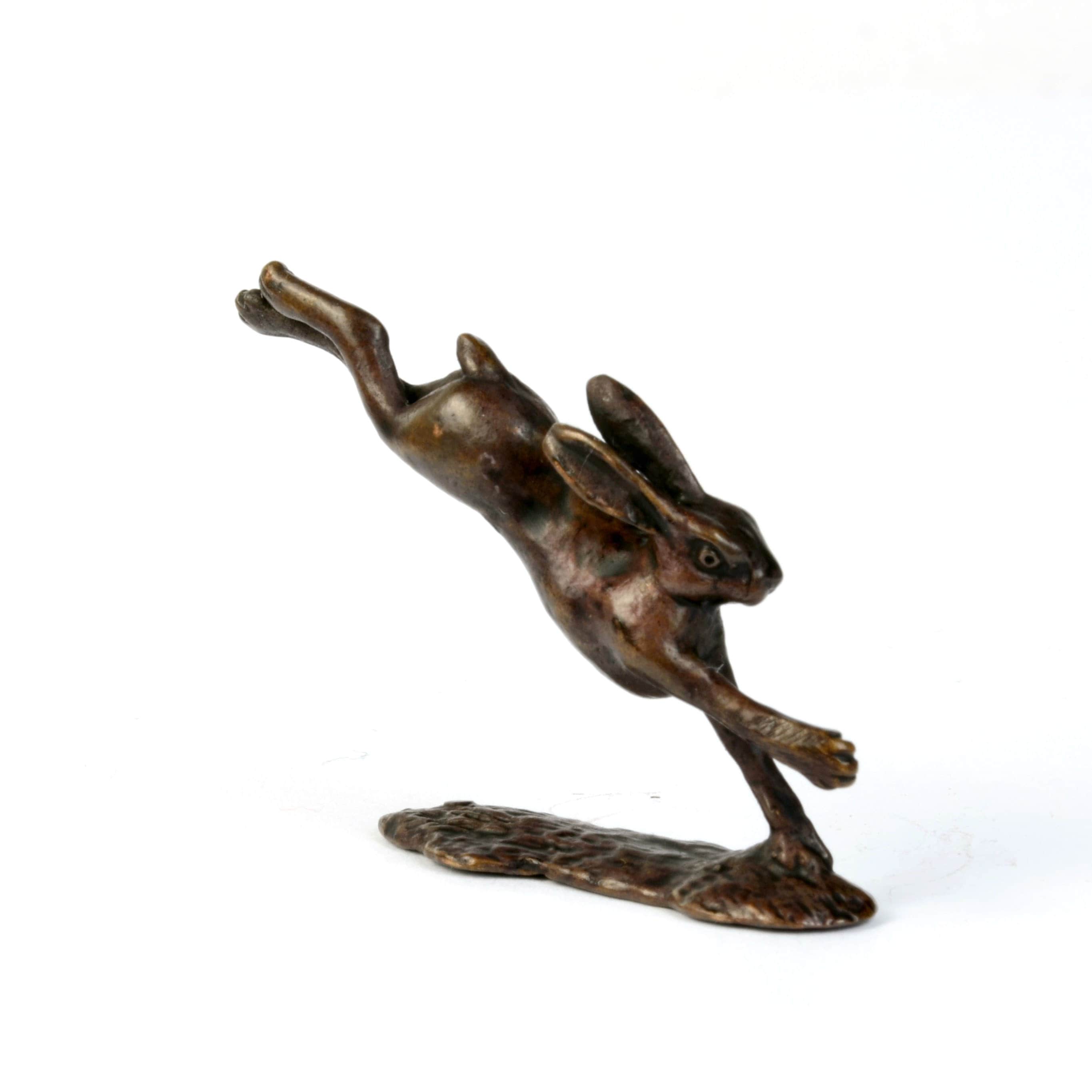 Miniature Bronze Leaping Hare Sculpture Tiny Hare Figurine - Etsy