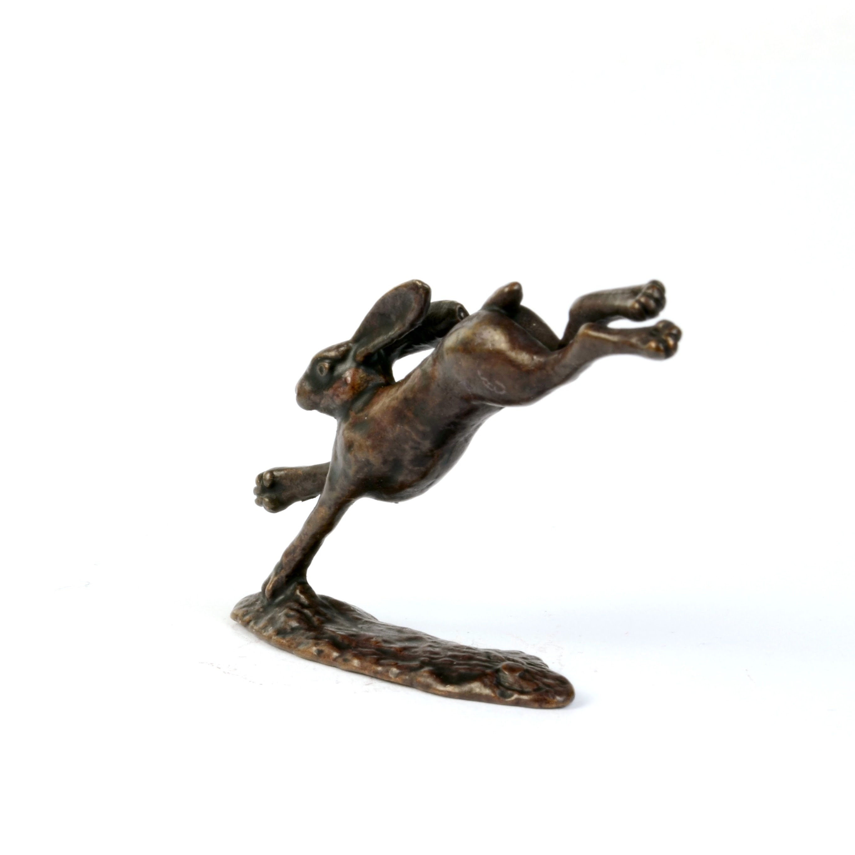 Miniature Bronze Leaping Hare Sculpture Tiny Hare Figurine - Etsy