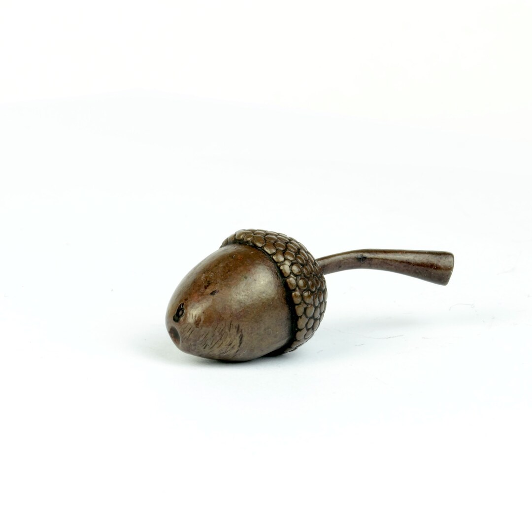 Bronze Acorn Sculpture: Miniature Bonsai Collectible, Autumn Decor ...