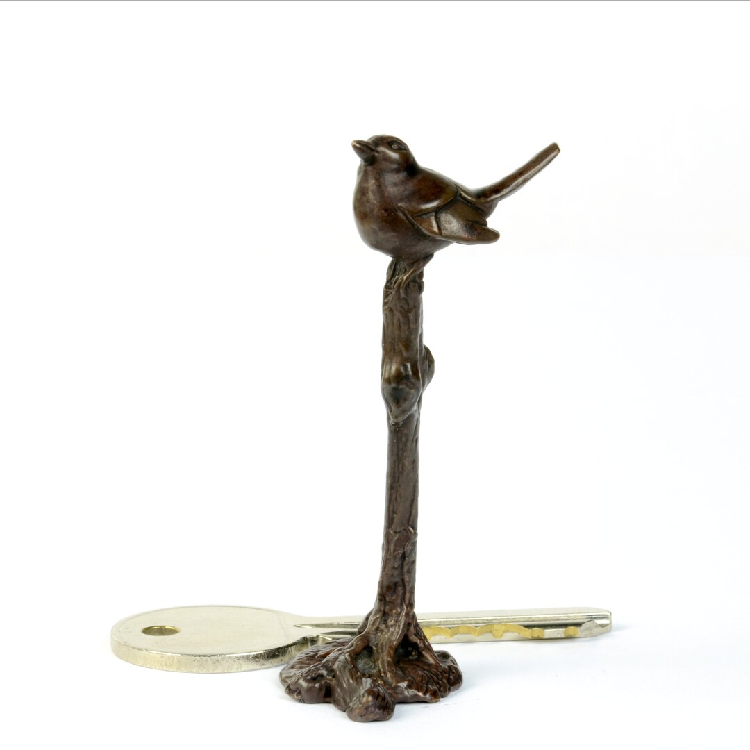 Tiny Foundry Cast Bronze Robin Sculpture, Miniature Collectible Gift ...