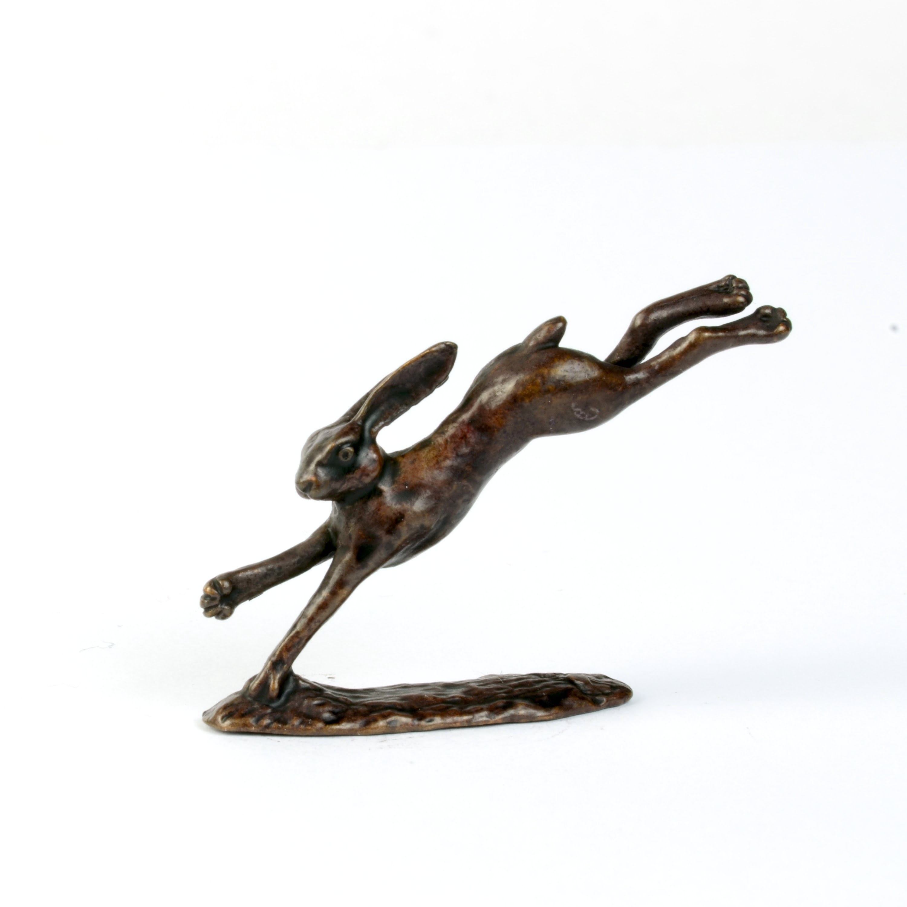 Miniature Bronze Leaping Hare Sculpture Tiny Hare Figurine - Etsy