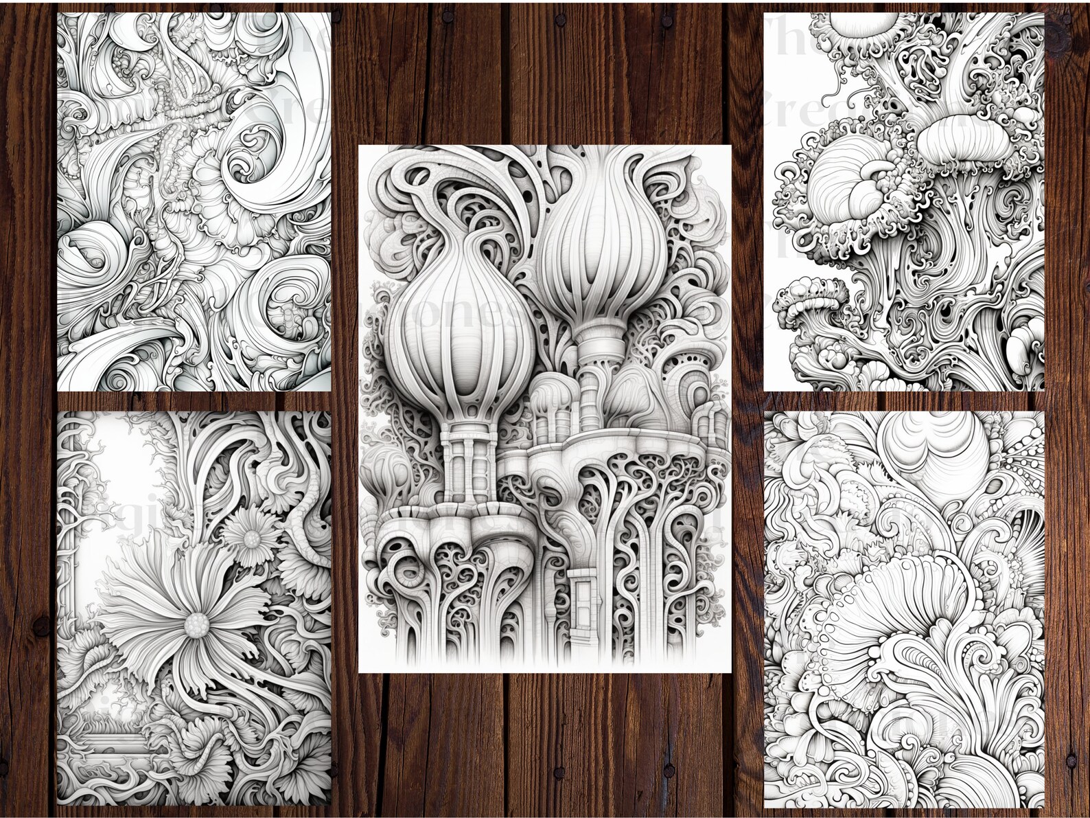 25 Beautiful Fractals Coloring Book |living Fractals |printable Adult ...