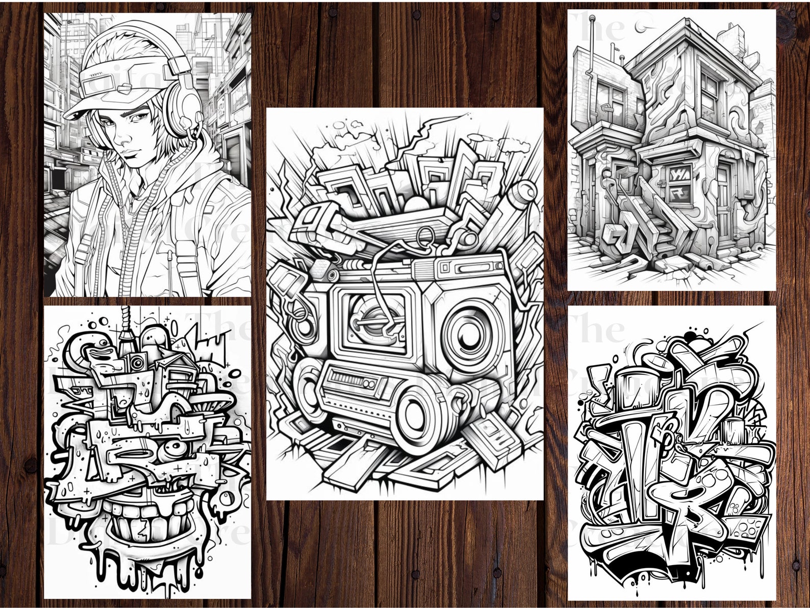 25 Graffiti III Coloring Book|abstract Street Art| Adults and Kids ...