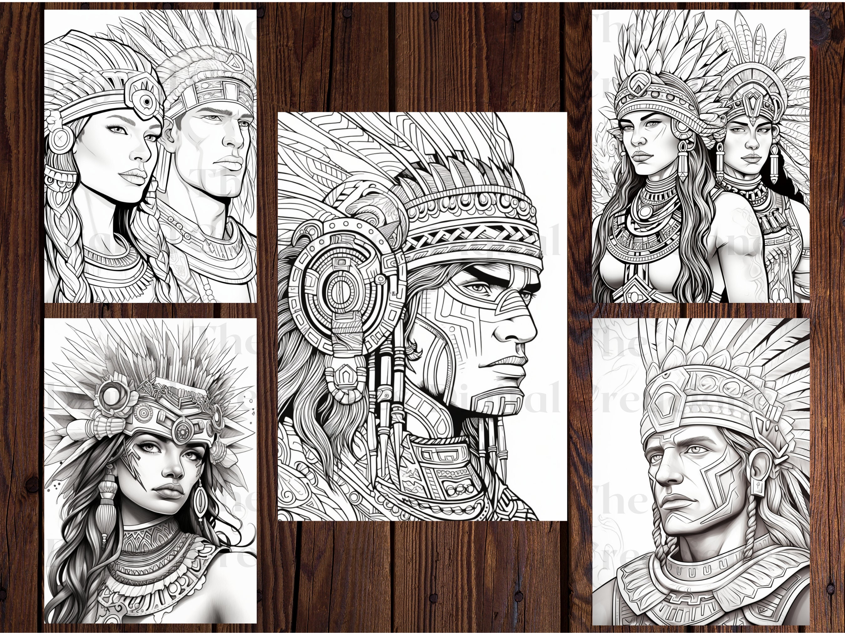 25 Aztecs Coloring Book |woman Colouring Pages|adults and Kids Coloring ...