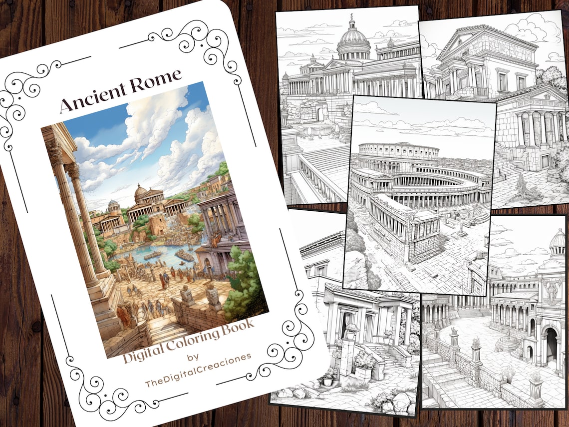 25 Ancient Rome Coloring Book Adults Kids Coloring Pages Instant ...