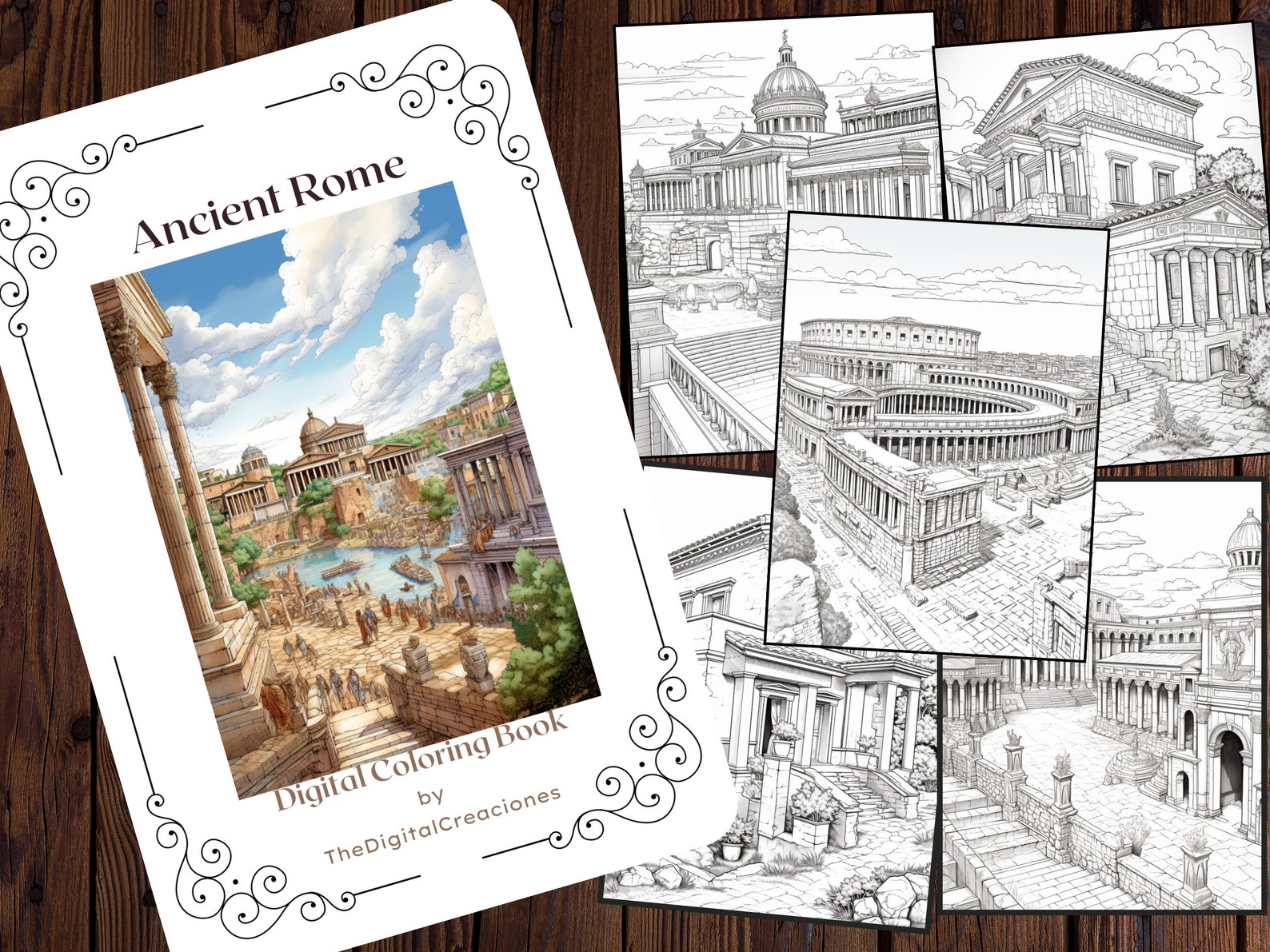 25 Ancient Rome Coloring Book | Adults Kids Coloring Pages| Instant ...