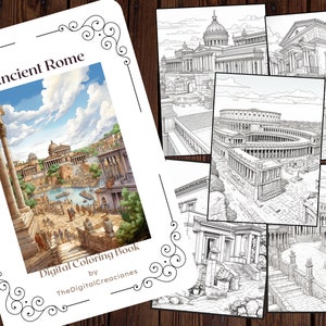 25 Ancient Rome Coloring Book | Adults Kids Coloring Pages| Instant ...