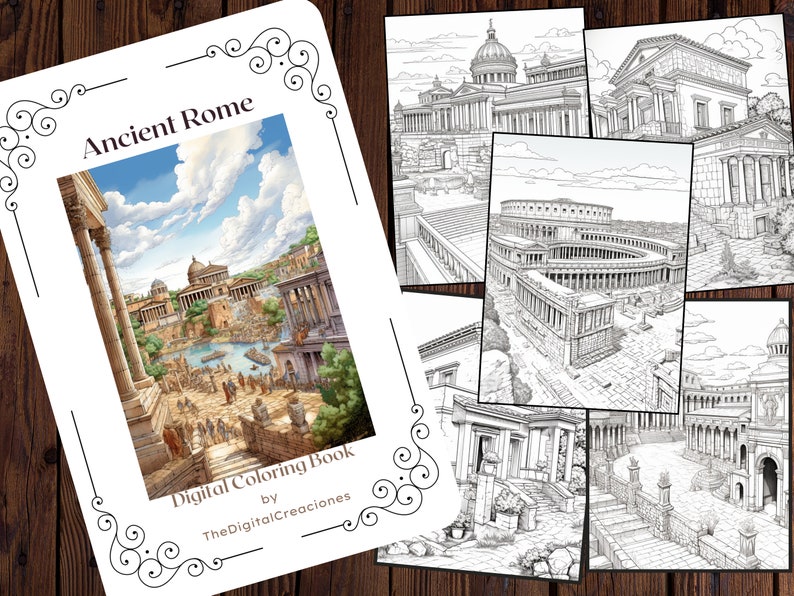 25 Ancient Rome Coloring Book | Adults Kids Coloring Pages| Instant ...