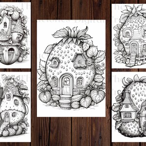 Strawberry House Coloring Book | 25 Sweet Printable Pages (PDF) - Etsy