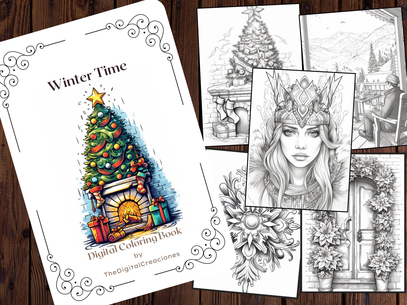 Winter Coloring Book | 25 Snowy Scenes, Kids & Adults (digital Download ...