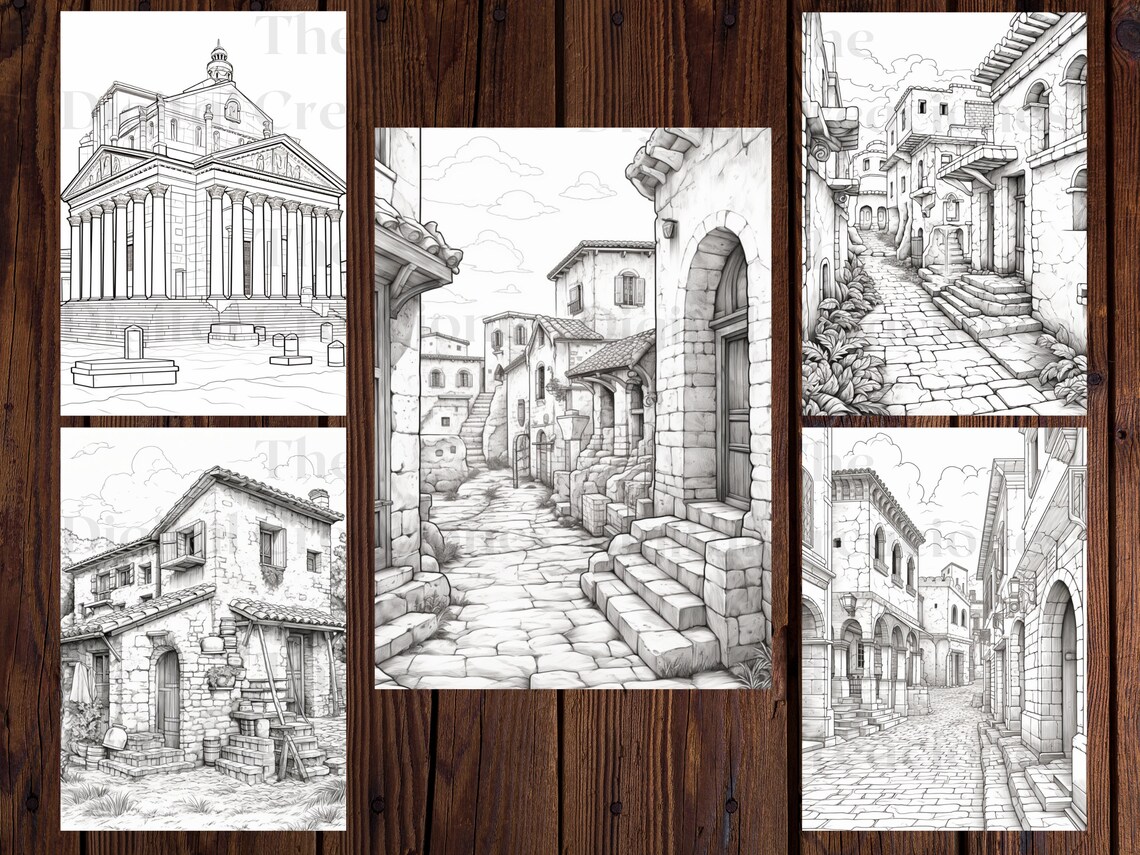 25 Ancient Rome Coloring Book Adults Kids Coloring Pages Instant ...