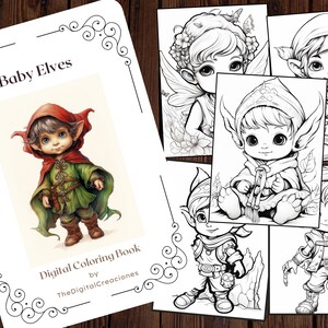 25 Baby Elves Coloring Pages for Adults| Colouring Pages | Fantasy Baby ...