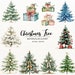 Watercolor Christmas Tree Clipart | Holiday Illustrations (PNG, Instant ...