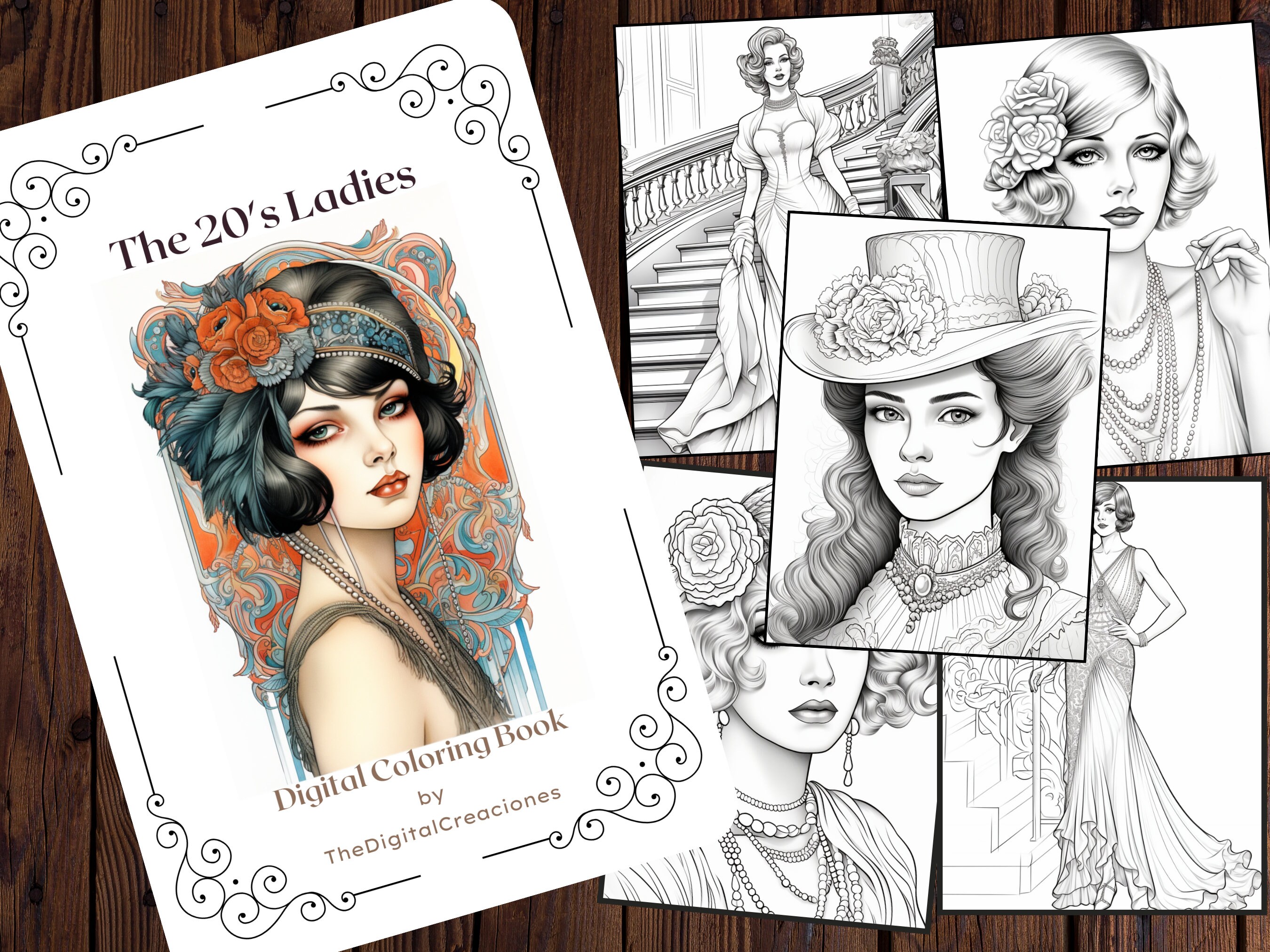 25 the 20's Ladies Coloring Book|women of the 20's| Adults and Kids ...