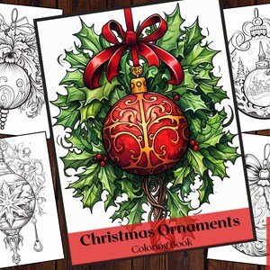 Christmas Ornaments Coloring Book | 25 Printable Pages (PDF) - Etsy