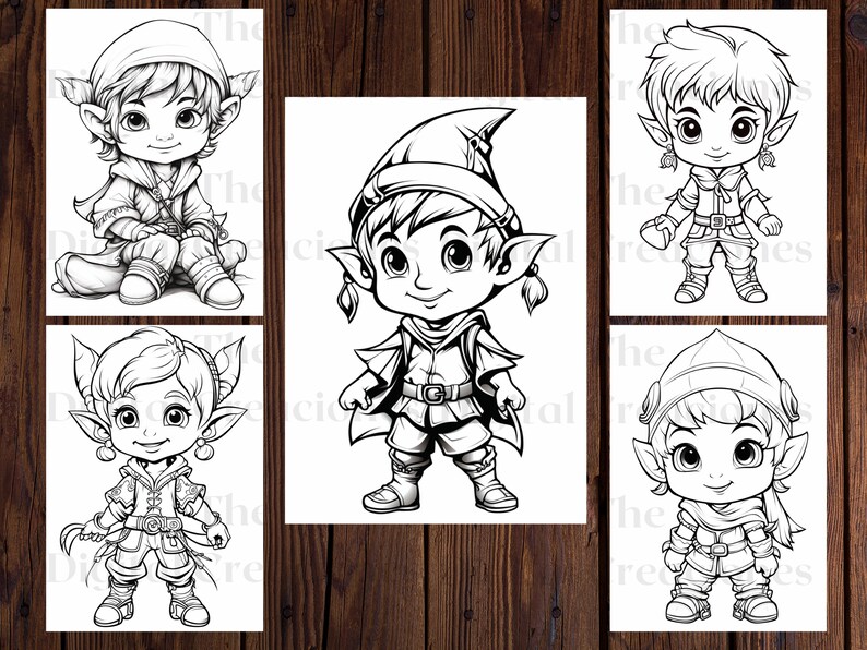 25 Baby Elves Coloring Pages for Adults| Colouring Pages | Fantasy Baby ...