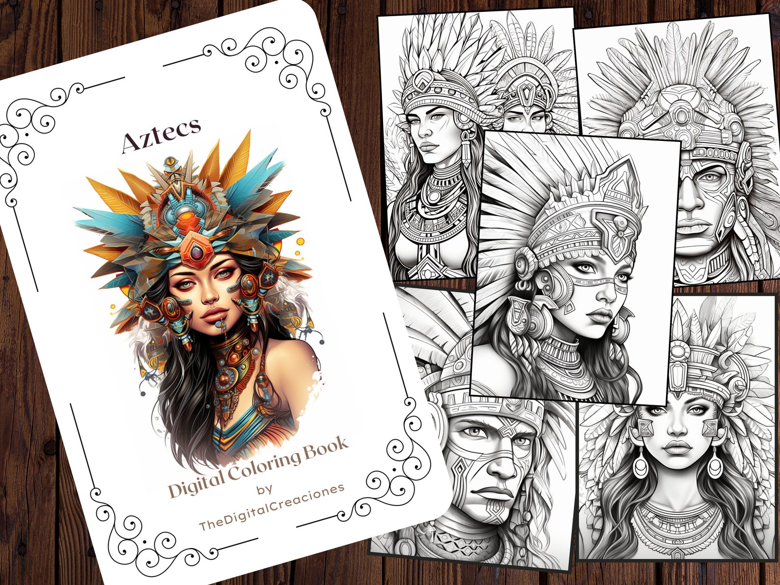 25 Aztecs Coloring Book |woman Colouring Pages|adults and Kids Coloring ...