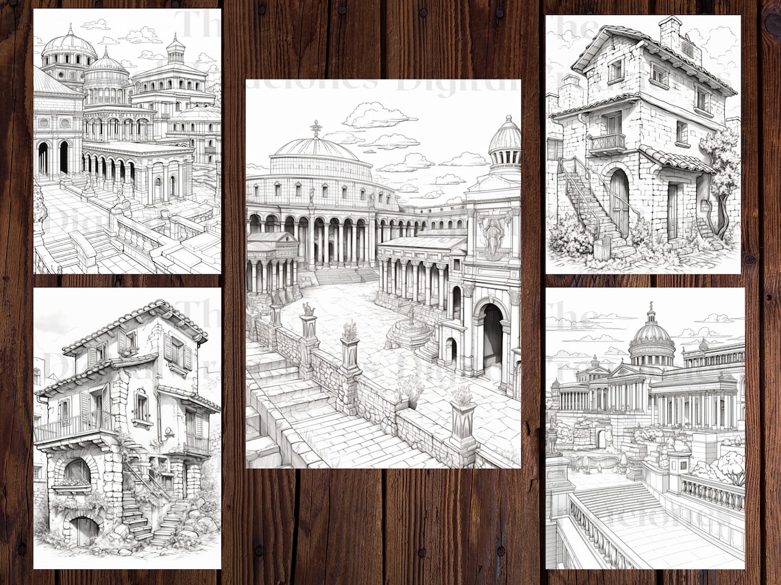 25 Ancient Rome Coloring Book Adults Kids Coloring Pages Instant ...
