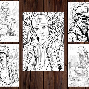 Cool Guys Coloring Book 25 Adults and Kids Printable - Etsy