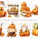 Pumpkin Spice Clipart Bundle-pumpkin Coffee Autumn-40 Images PNG Format ...