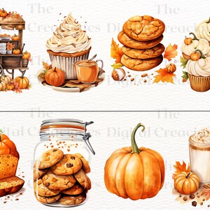 Pumpkin Spice Clipart Bundle-pumpkin Coffee Autumn-40 Images PNG Format ...
